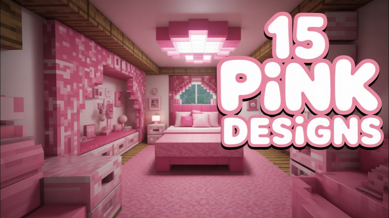 15 Amazing Pink Minecraft Builds You NEED To Try! - YouTube