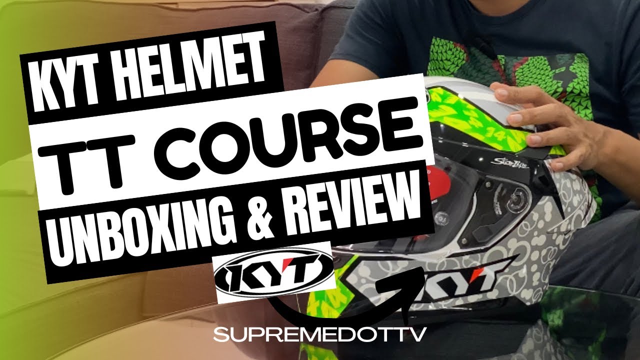 Unboxing & Review KYT TT Course Helmet - YouTube