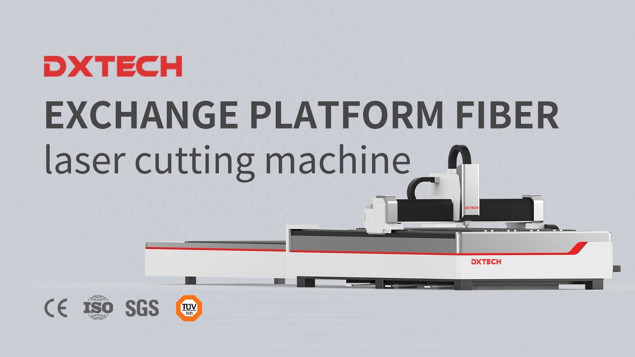 Plate Fiber Laser Cutting Machine With Exchange Table - YouTube