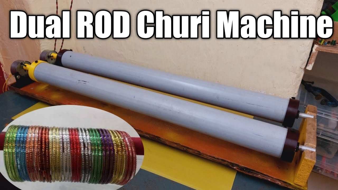 Dual Motor Double ROD Churi Bangle Machine Low Price Available - YouTube