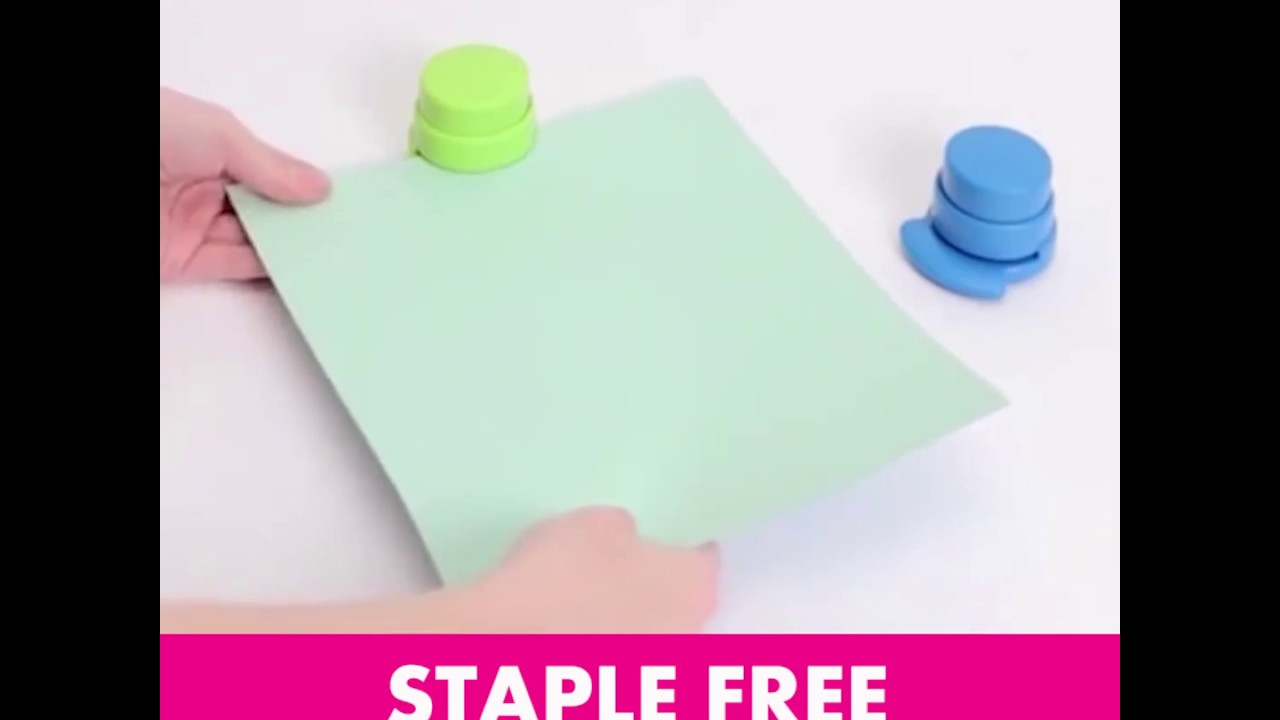 Staple Free Stapler - YouTube