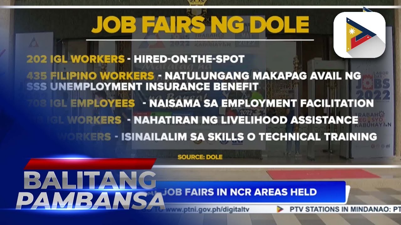 4 special job fairs for displaced POGO workers held - YouTube