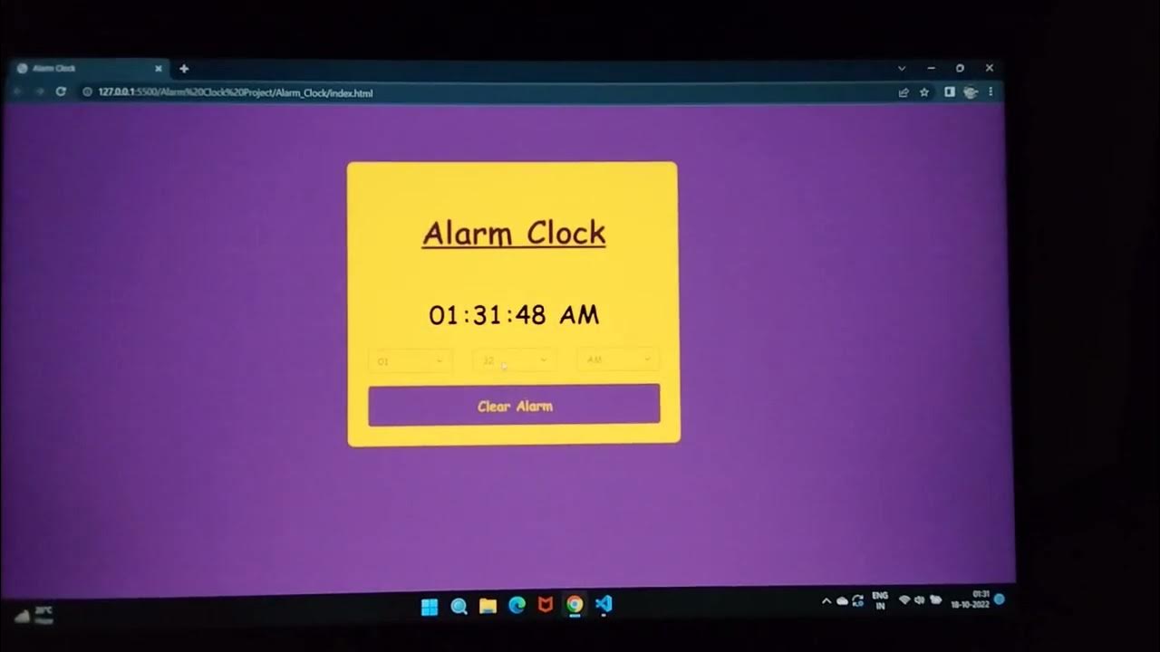 Alarm Clock using HTML, CSS and JavaScript | CN Project - YouTube