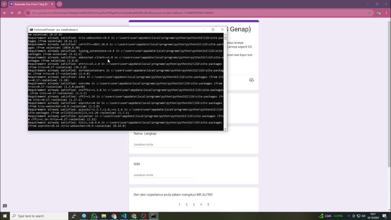 Tutorial Cara Mengisi Form Google Menggunakan Python #python #learning ...