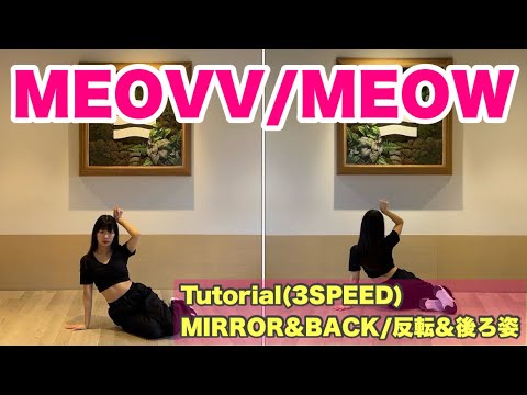 " MEOVV / MEOW " Tutorial/振り付け解説 (dance mirrored ダンス 反転) - YouTube