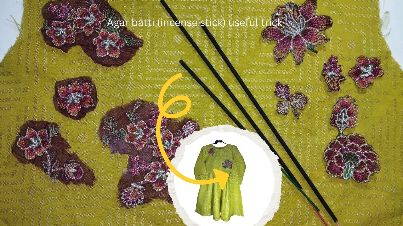 How Agar batti is useful for dress designing / Agar batti wonderful ...