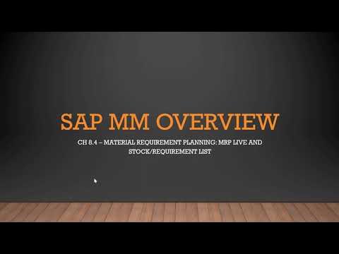 ERP คือ อะไร: SAP MM Overview CH 8.4: MRP - MRP LIVE and Stock ...