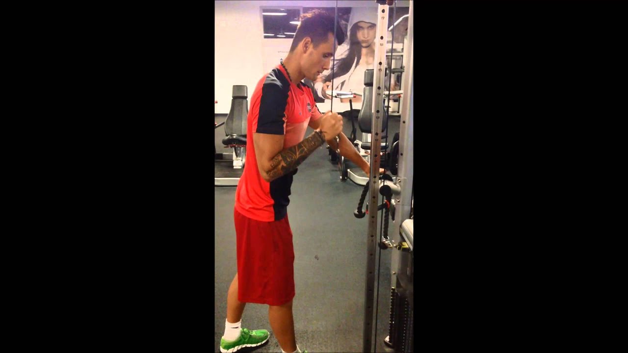 One - arm triceps push - down - cable - YouTube