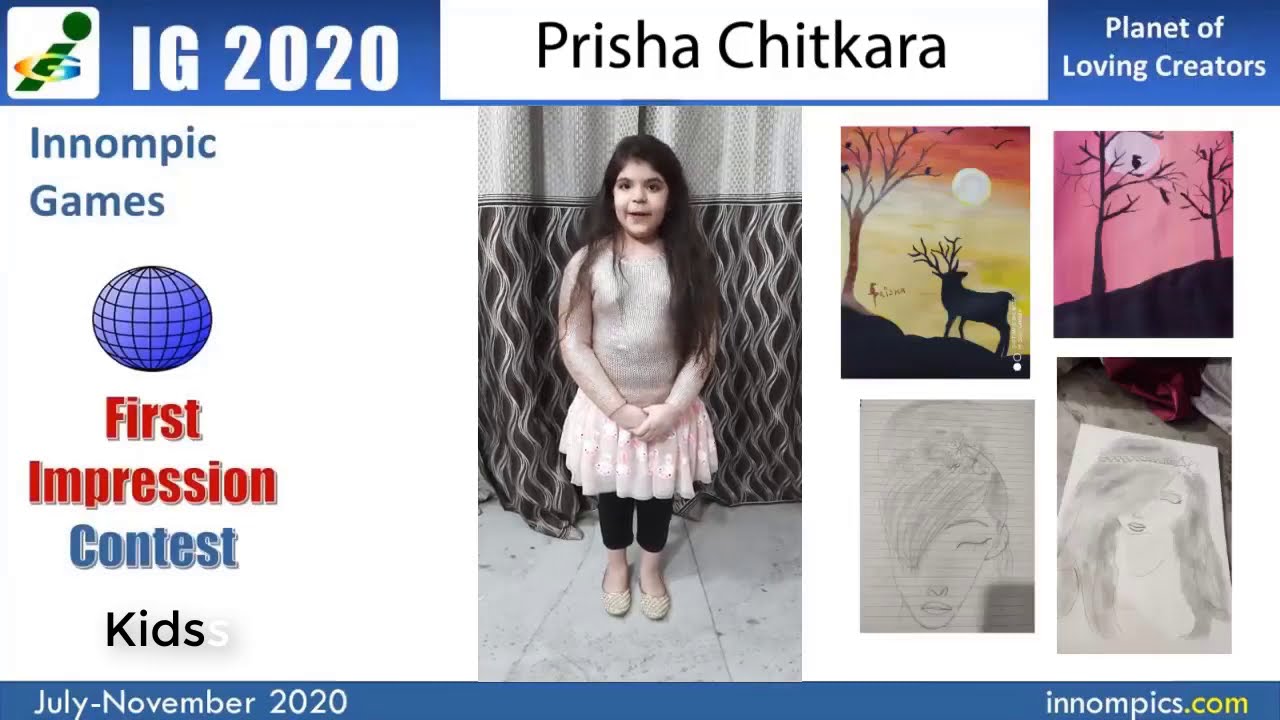 First Impression video contest, kids: Prisha Chitkara Indian girl 8 y.o ...