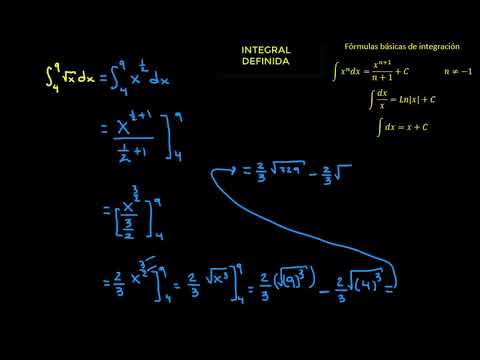 EJEMPLO INTEGRAL DEFINIDA RAÍZ CUADRADA DE X - YouTube