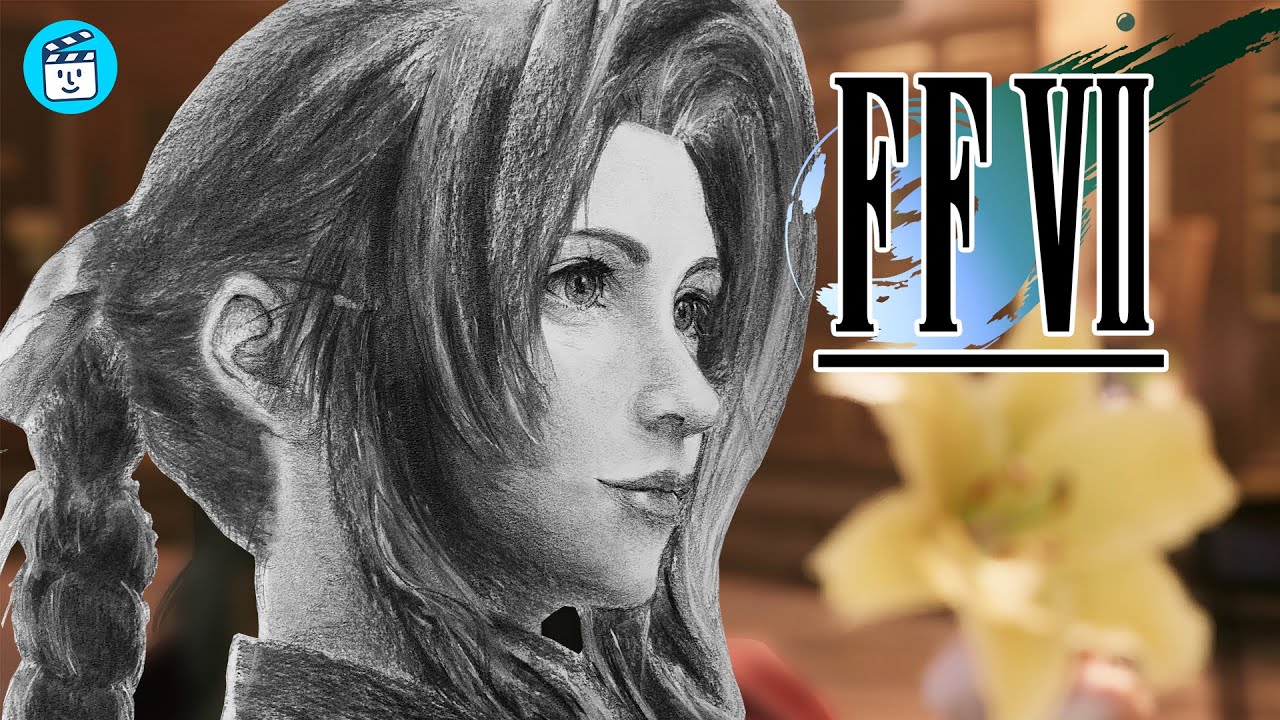 Drawing Final Fantasy 7「Aerith」charcoal portrait｜Jimmy’s Movie Drawing ...