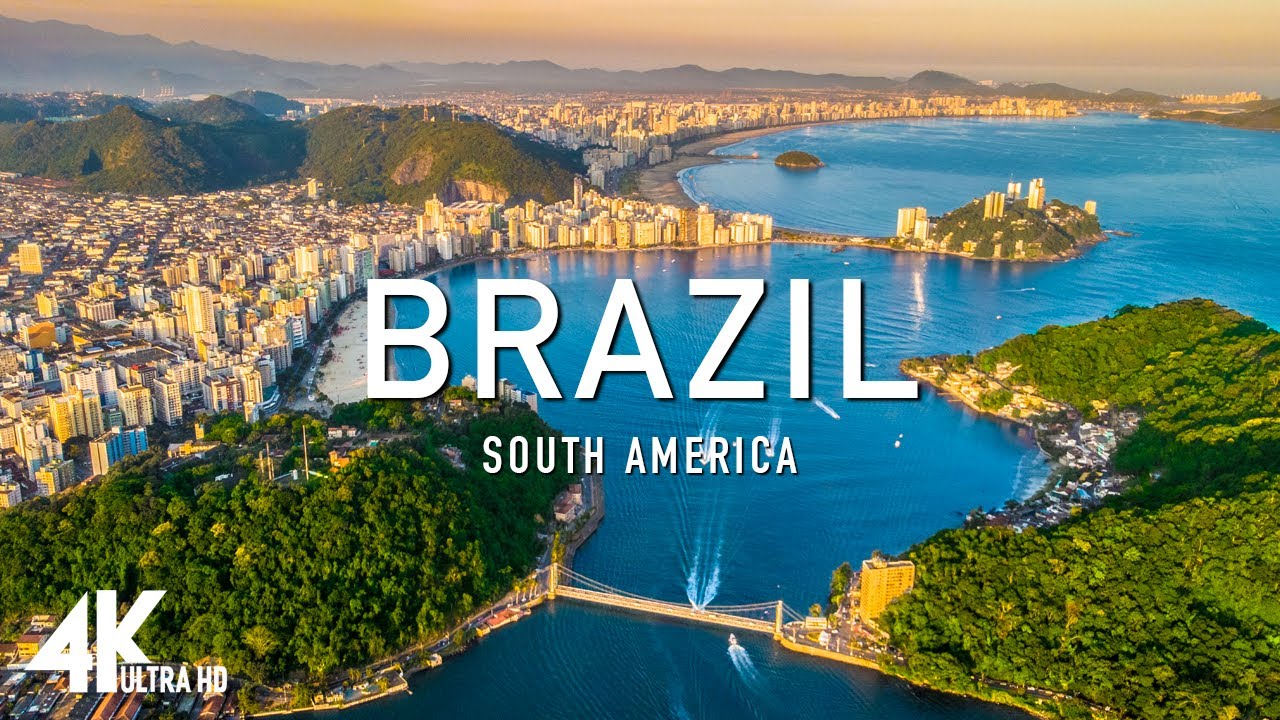 FLYING OVER BRAZIL (4K UHD) - Relaxing Music Along With Beautiful ...