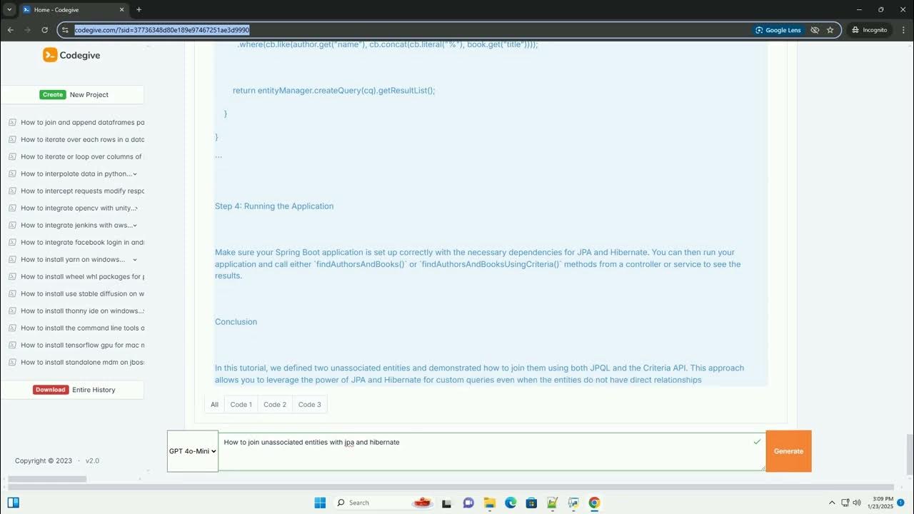 how to join unassociated entities with jpa and hibernate - YouTube