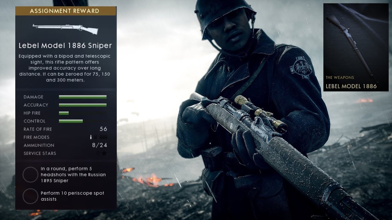 Battlefield™ 1_Sniping with [Lebel Model 1886 Sniper] - YouTube