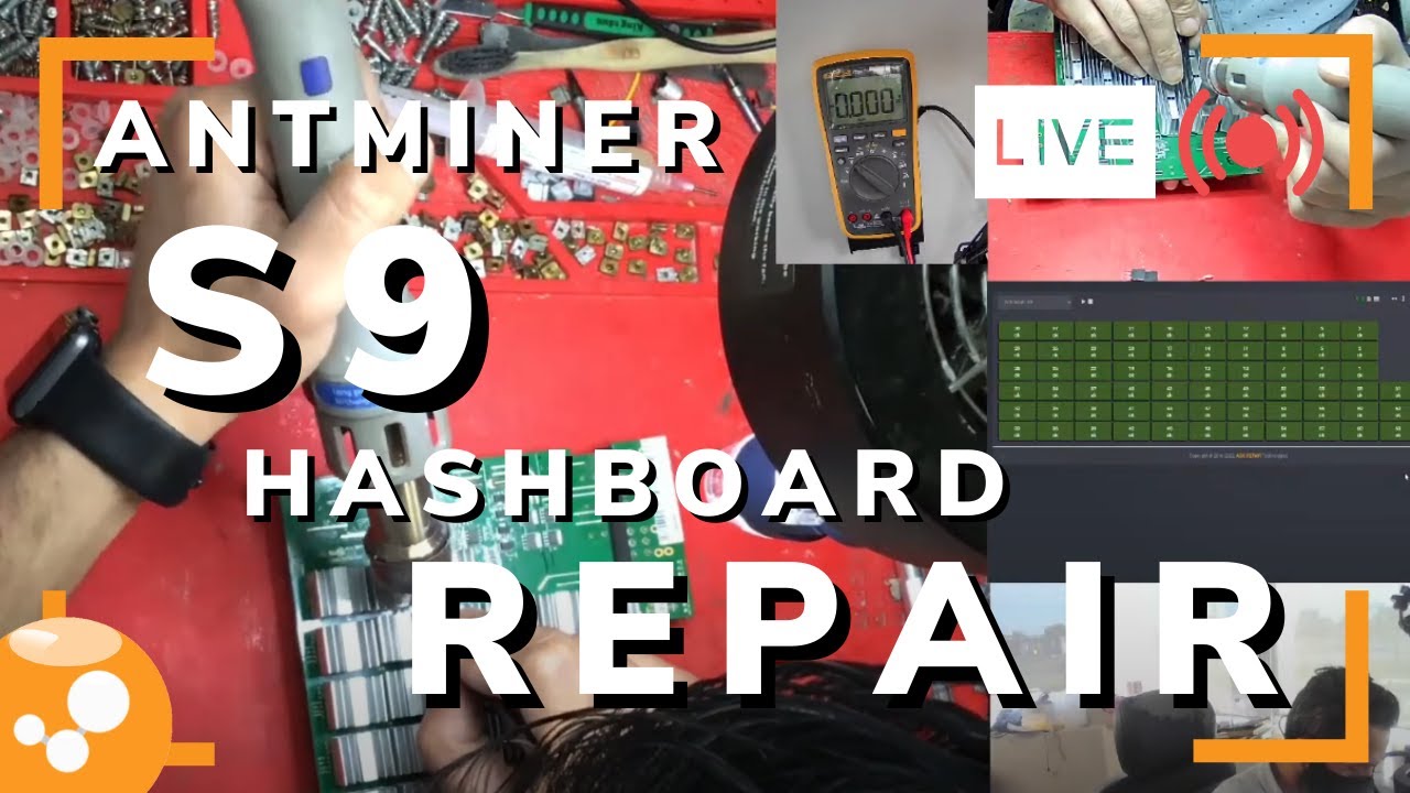 Antminer S9 Hashboard Repair - Bitcoin ASIC Miner Repair LIVE - 006 ...