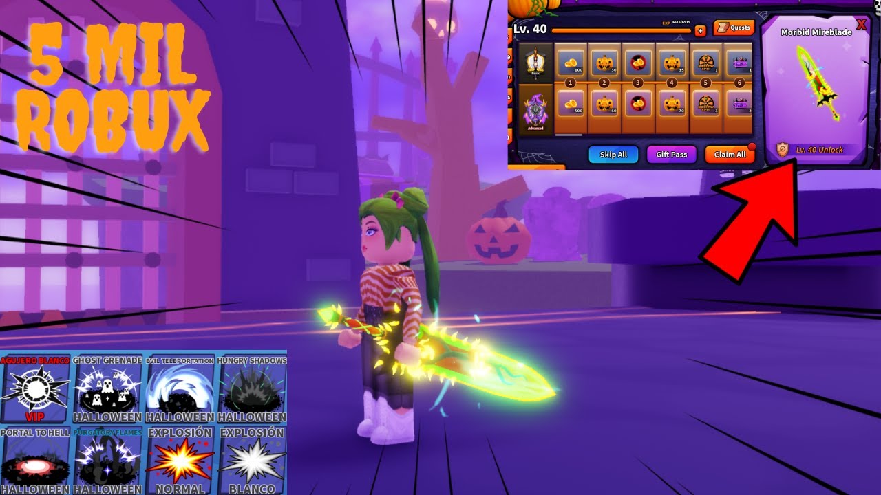 GASTO 5 MIL ROBUX PARA CONSEGUIR LA NUEVA ESPADA DE HALLOWEEN EN BOLA ...
