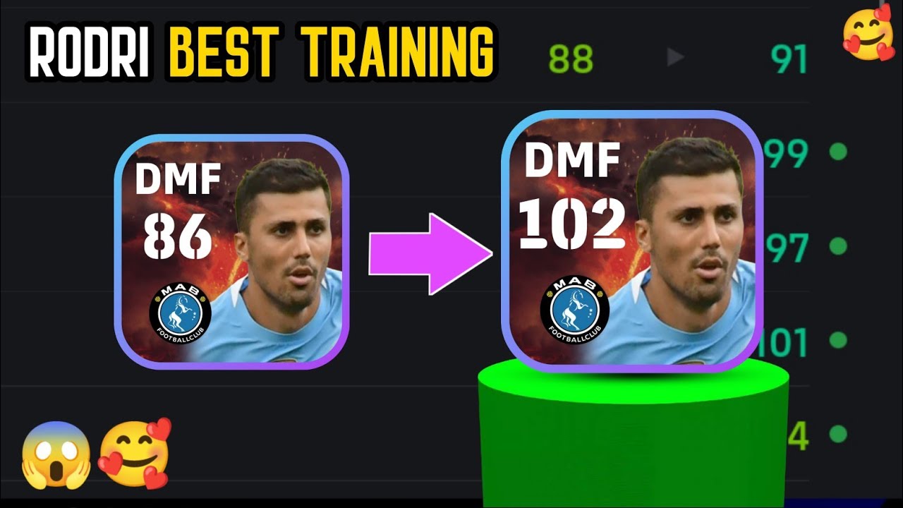 102 Rated Nominating Contract Rodri Max Level Training - How To Train Rodri in eFootball 2025 ...