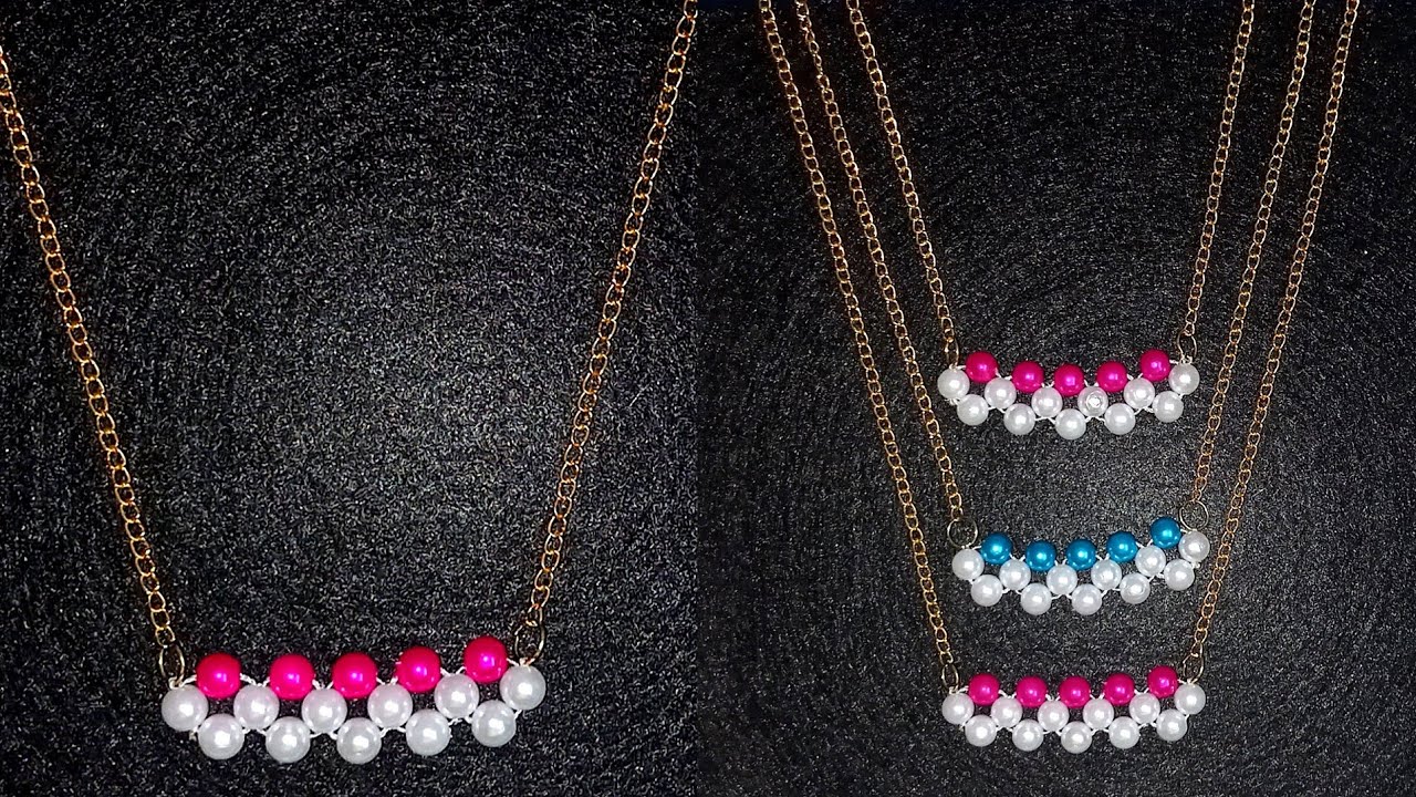 Pretty Chain Necklace|chain necklace|Simple and Beautiful Necklace|DIY ...