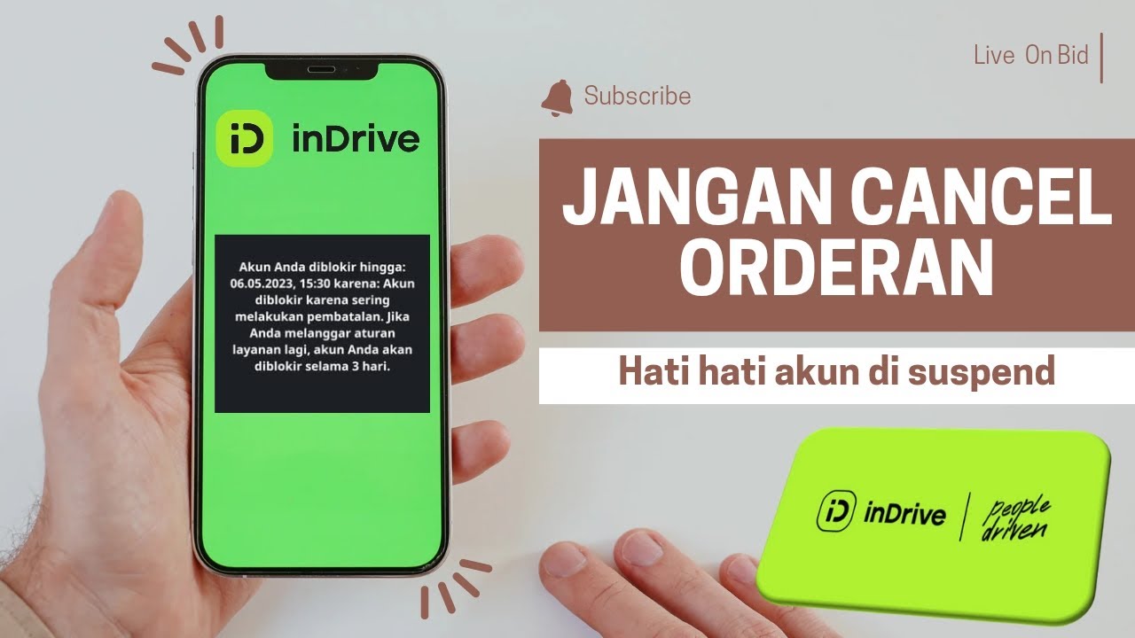 Cancel Order Indrive... bisa disuspend ? - YouTube