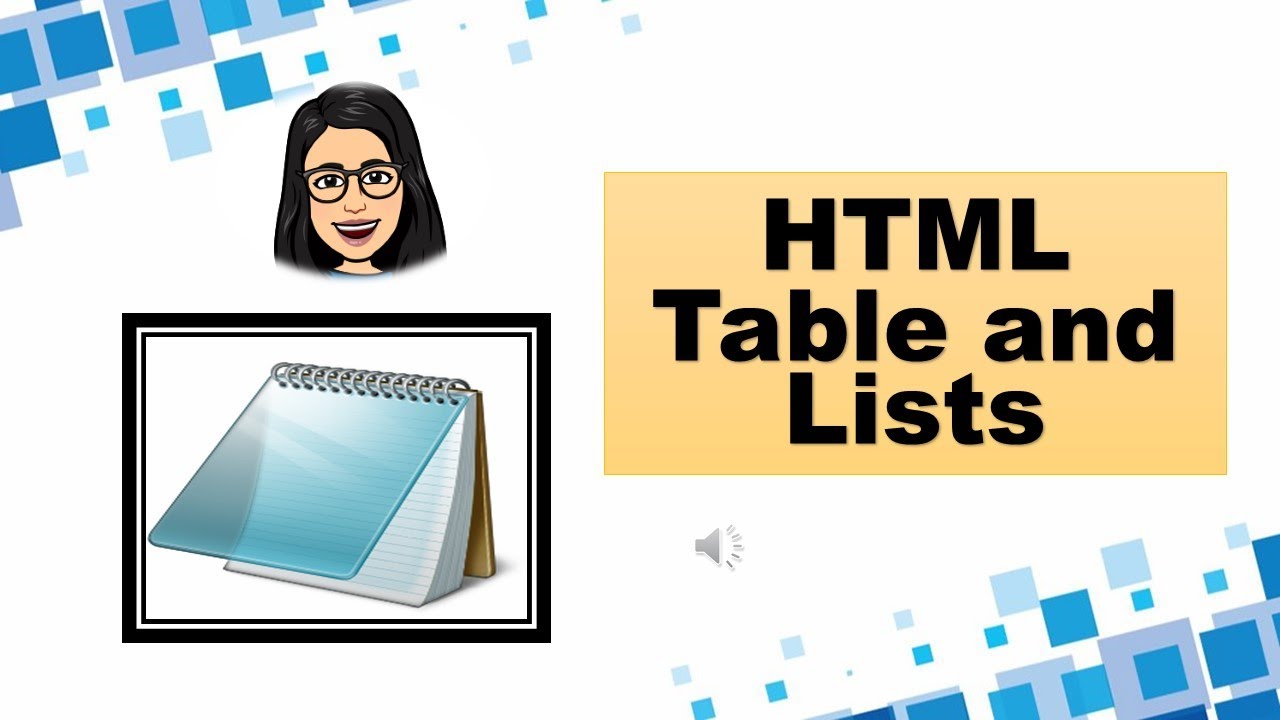 HTML Table and Lists - YouTube