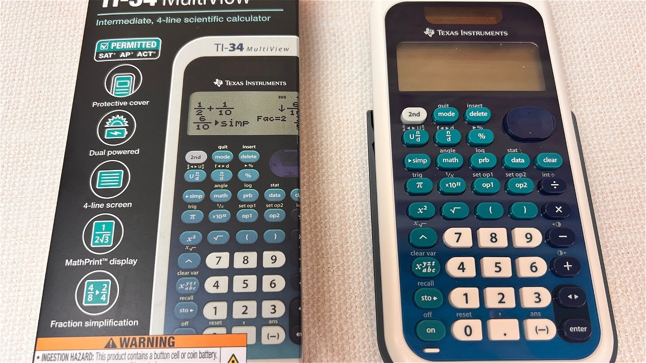 Texas Instruments TI-34 MultiView Scientific Calculator Review - YouTube