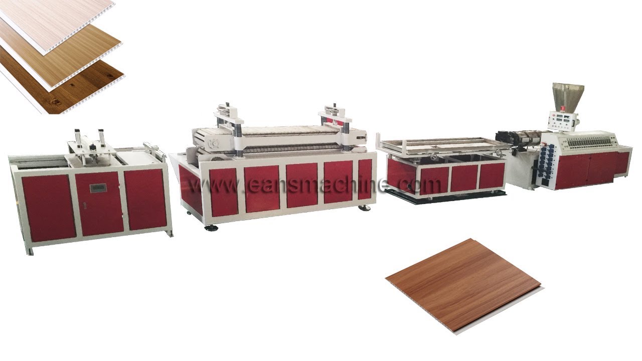 PVC wall panel manufacturing process machine - YouTube