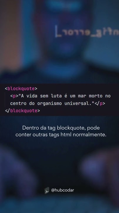 Html Tag Blockquote Html Htmlcss Css Frontend Backend Fullstack Javascript Programação