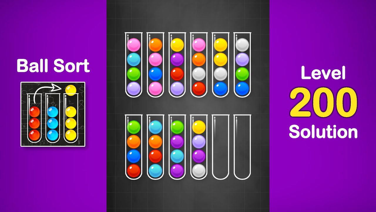 Ball Sort Puzzle Solution Level 200 - YouTube