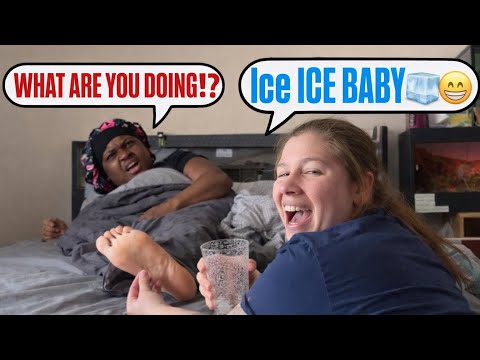 Tickling ICE 🧊 on My Wife’s Feet While She Sleeps😳😂