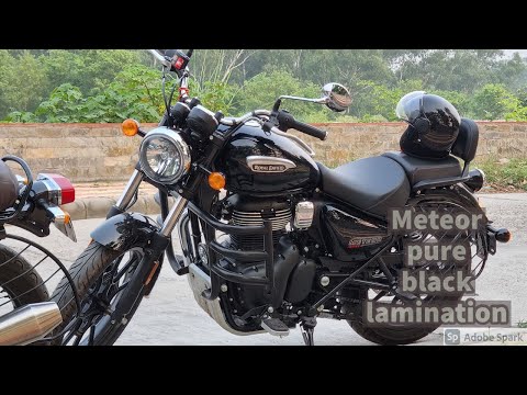 Royal Enfield Meteor 350 Stellar Custom Glossy Black Color 2021 ...