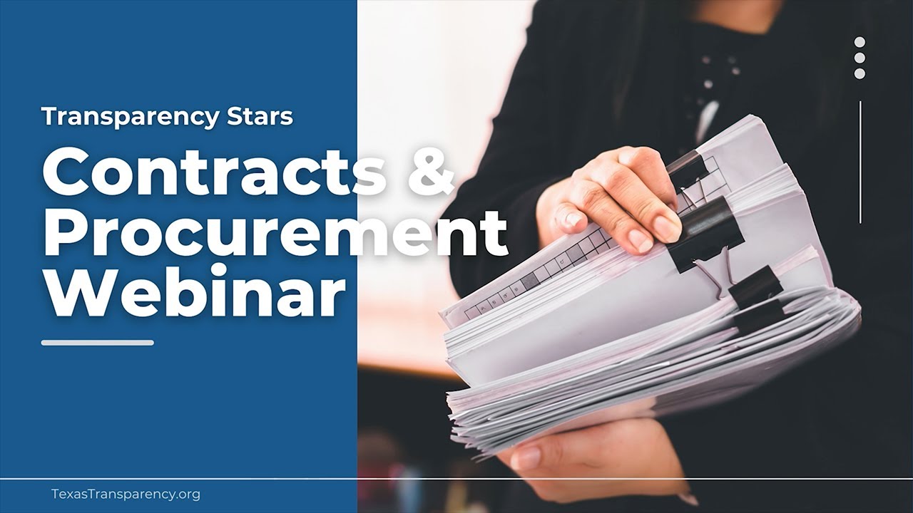 Contracts and Procurement Award Webinar - YouTube