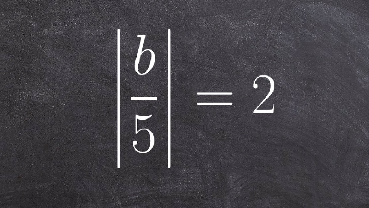 Solving a One Step Absolute Value Equation - YouTube