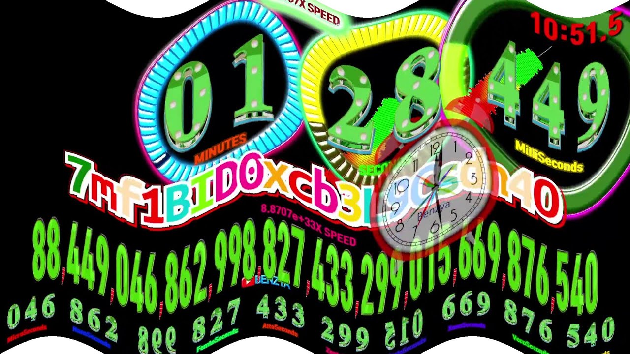 [Speed feeling] base62 word benzya mecoseconds countup timer alarm🔔 ...