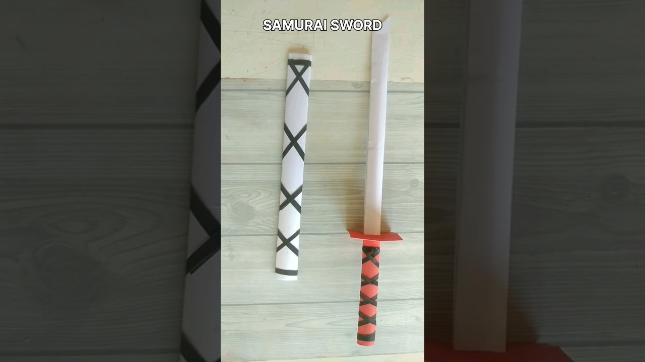 JAPANESE KATANA SAMURAI PAPER SWORD ORIGAMI| TUTORIAL|HOW TO MAKE STEP ...