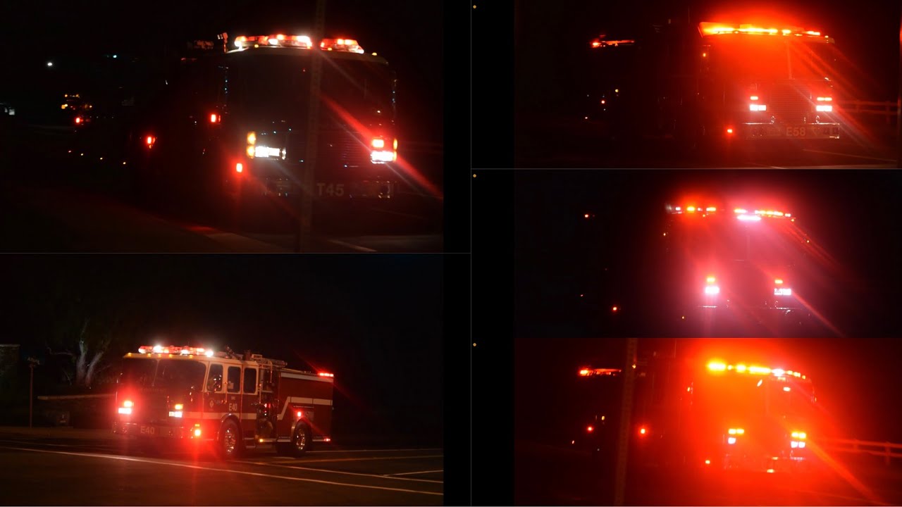 *Structure Fire Response* OCFA Engine 58, 24, 45, 40, & Truck 45 ...