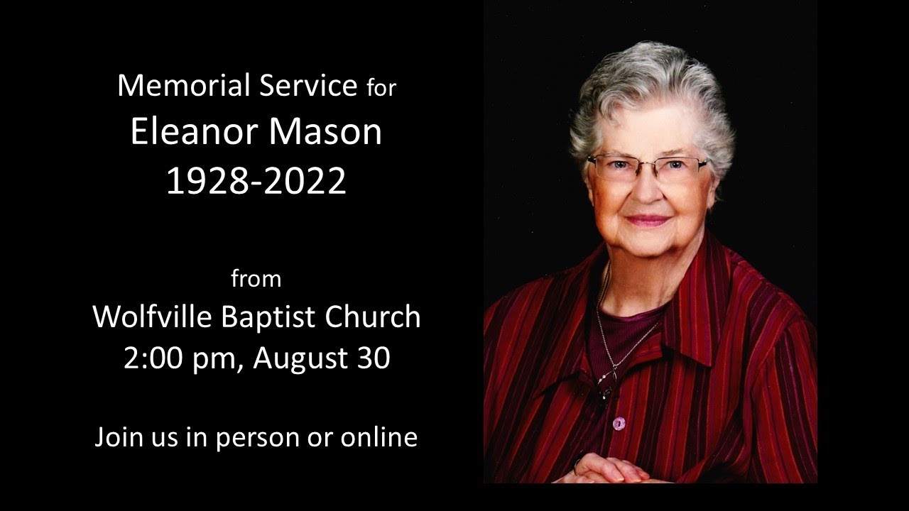 Eleanor Mason Memorial - YouTube