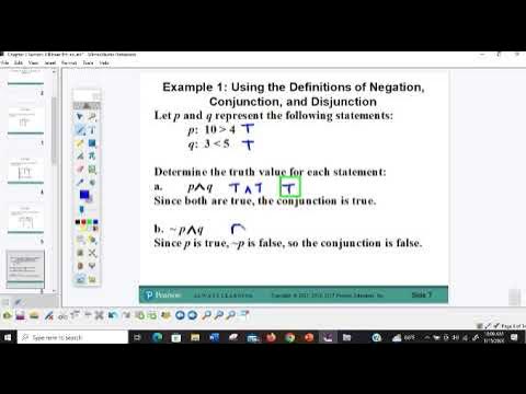 Introduction to Logic - Using the Definitions of Negation, Conjunction, and Disjunction - YouTube