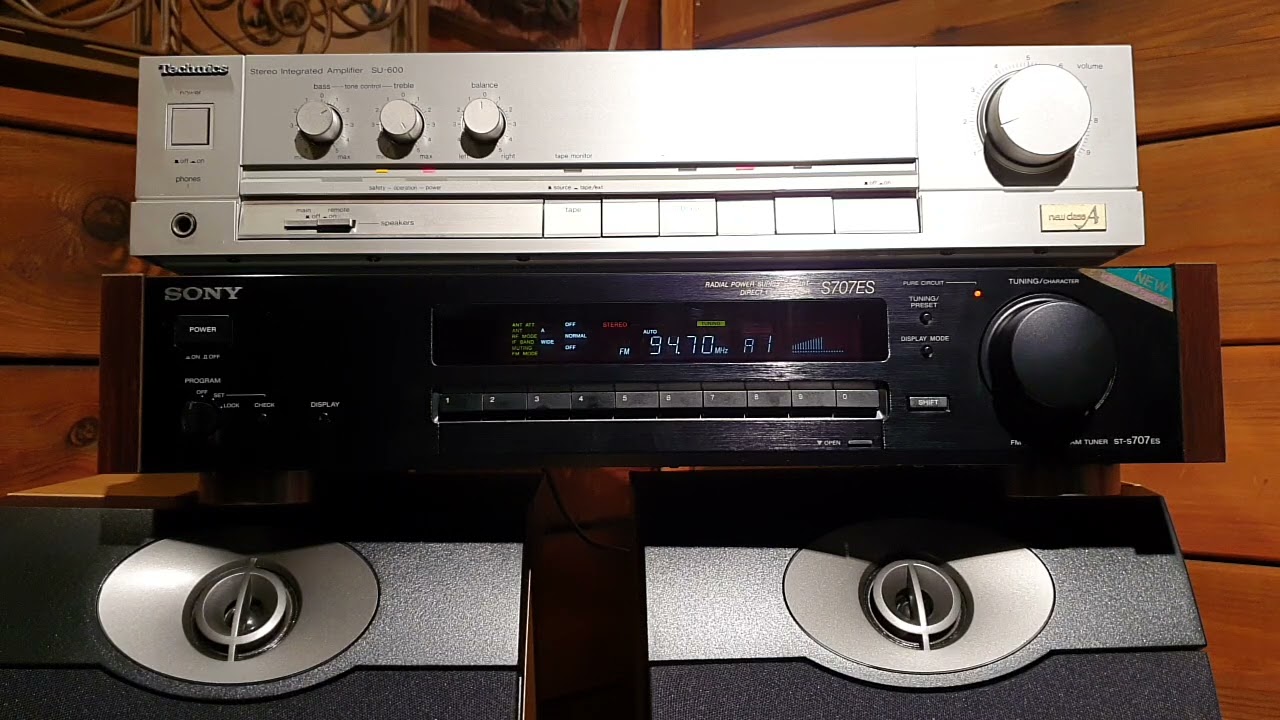 Sony S707ES AM FM Tuner amplified plus Technics SU-600 Amplifier with ...
