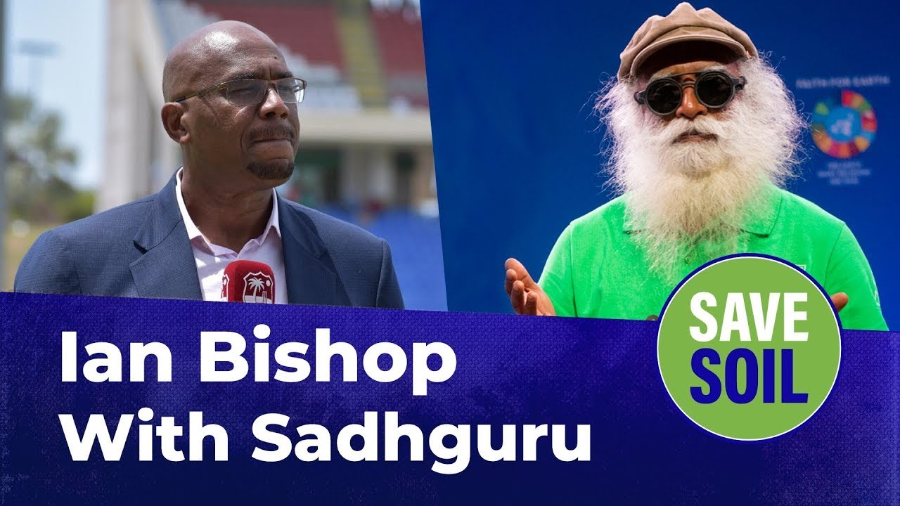 Ian Bishop Discusses Cricket With Sadhguru at Sir Viv Richards Stadium ...