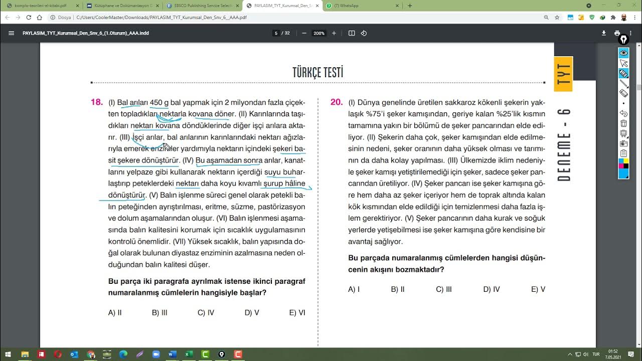 Paylaşım yayınları TYT_6 ( soru_18 ) - YouTube