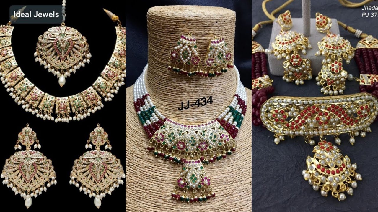 Beautiful bridal jadua necklace with earrings || #bridaljewellery # ...