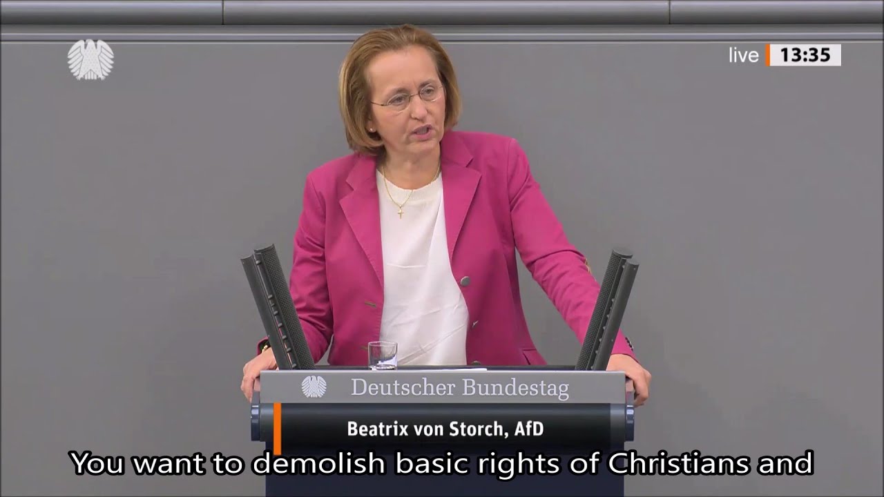 Beatrix von Storch, July 5, 2024, Pro-Life and Criminal Law - YouTube