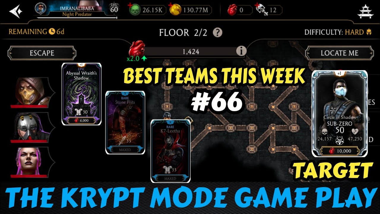 Mk Mobile | Krypt Mode Game Play | Level Hard Bosses | Ep 66 - YouTube