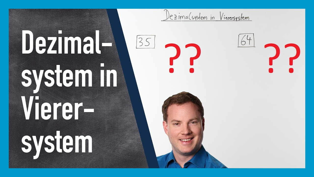 Dezimalsystem in Vierersystem umrechnen - YouTube