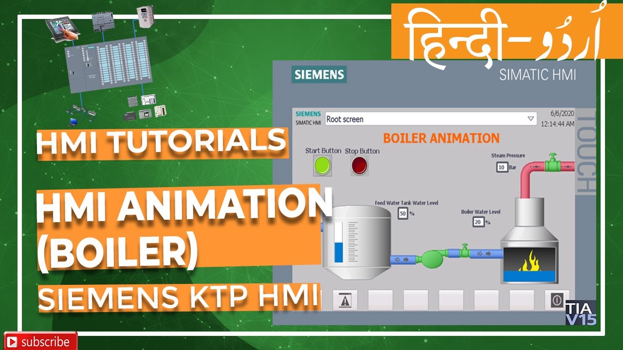 How to make Boiler Animation in HMI with TIA Portal - Siemens KTP HMI ...