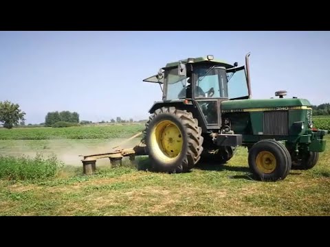 John deere 3140-cuting alfalfa with  krone 2/166 & universal 640 dt cel mak mowers