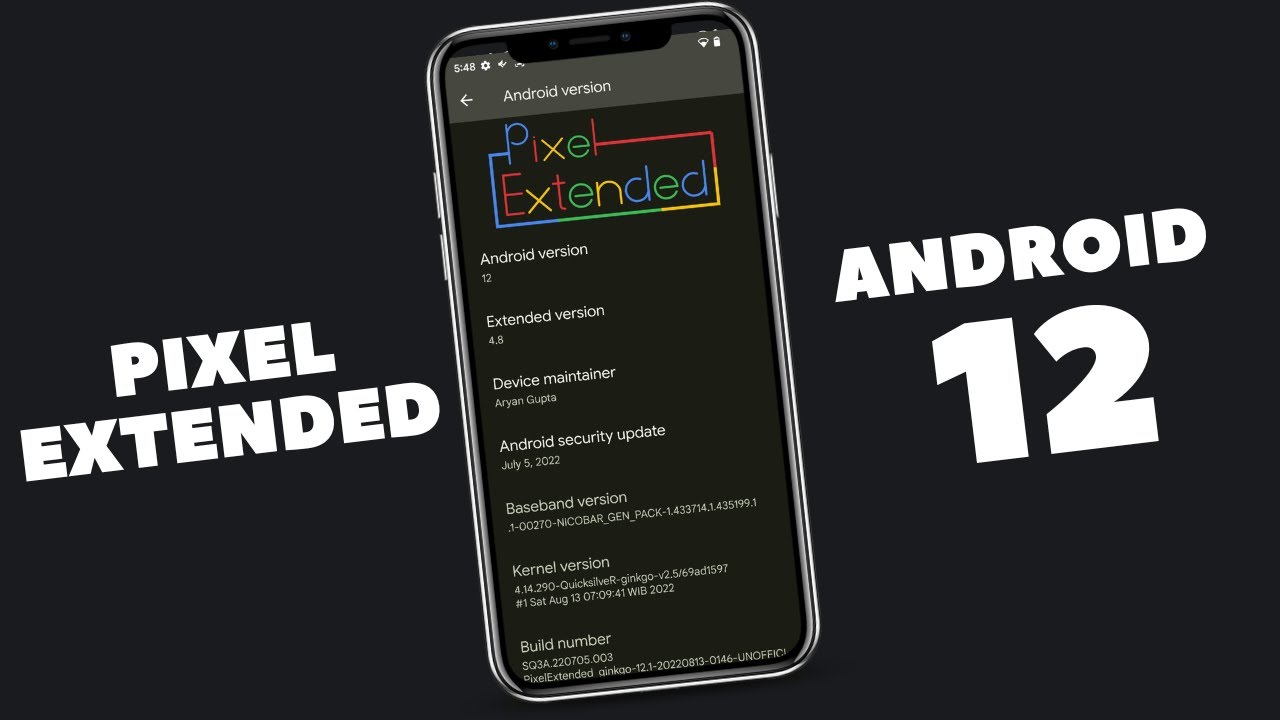 INSTALL ROM PIXEL EXTENDED 4.8 ANDROID 12 REDMI NOTE 8 - YouTube