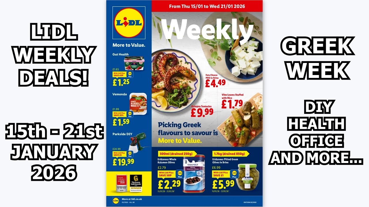 Lidl Weekly Deals 15th - 21st January 2026 Greek Week - YouTube