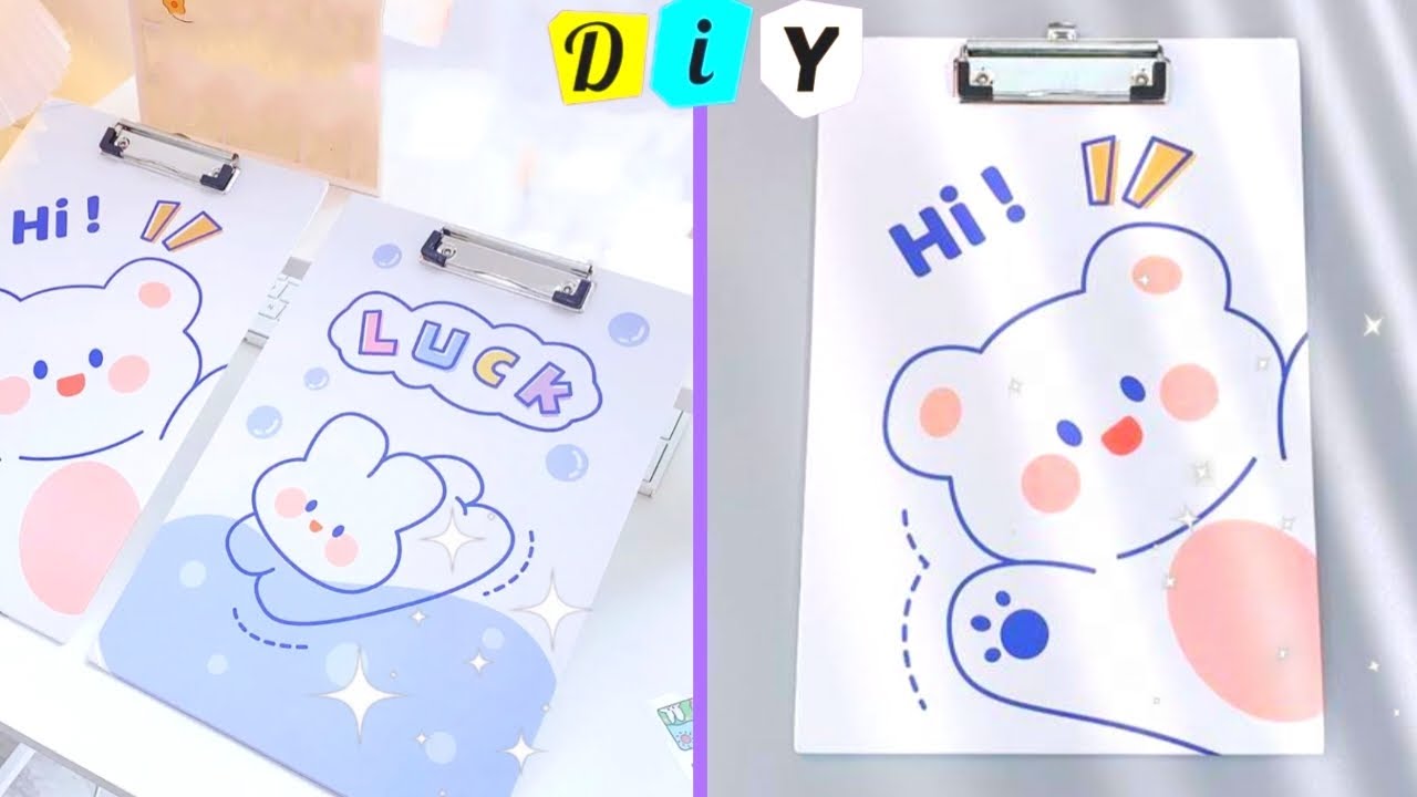 🌷How to make cute stationery | DIY Exam Board | easy paper crafts ...
