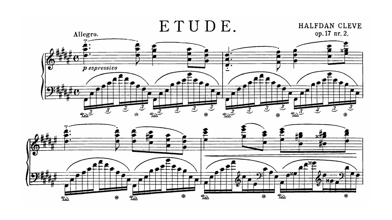 Halfdan Cleve - Etude Op. 17, No. 2 [Francesco Libetta] - YouTube
